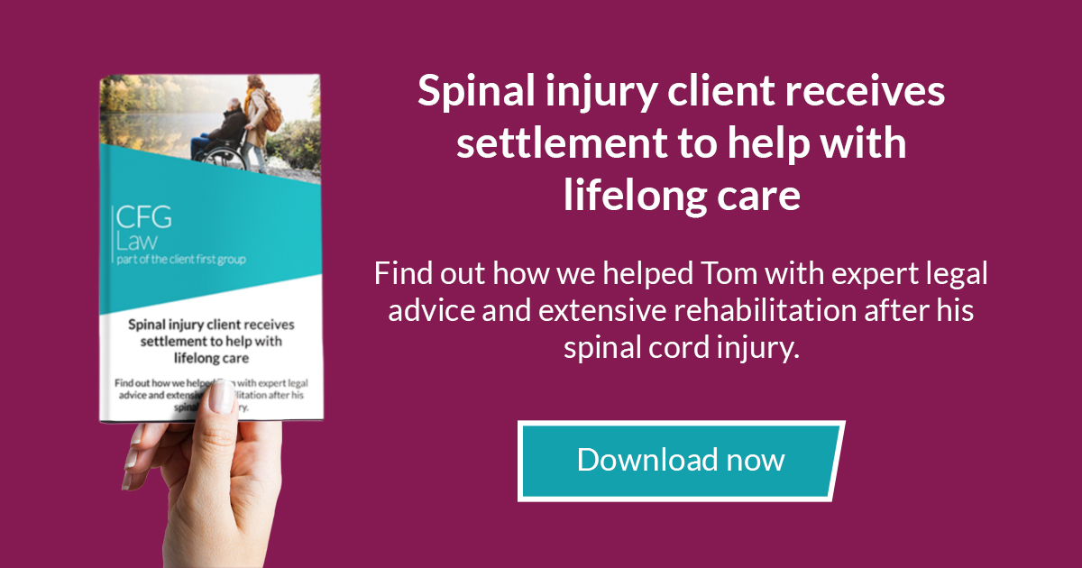Tom spinal injury case study | CFG Law